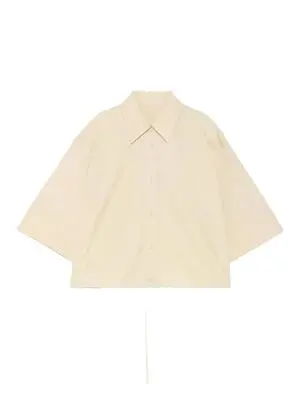LESS Cropped Poplin Shirt - Neutrals