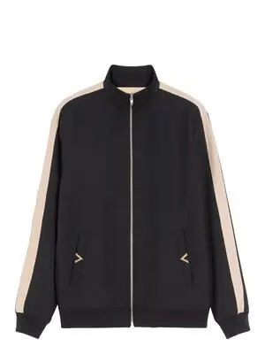 Valentino Garavani Jersey Vgold Track Jacket - Black