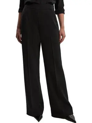Karen Millen Archive Satin Kickflare Trouser - Black