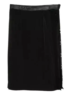 Undercover Buckle Zip Skirt - Black