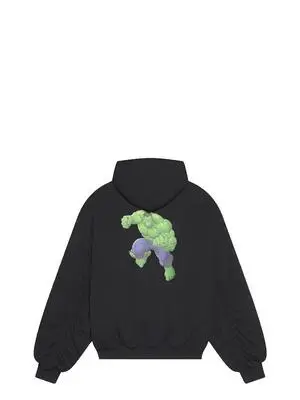 Balenciaga Hulk 2021 Marvel Padded Bomber Hoodie - Black