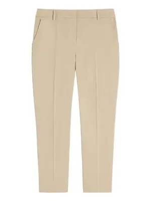 Max Mara Slim-fit Stretch Cotton Trousers - Sand