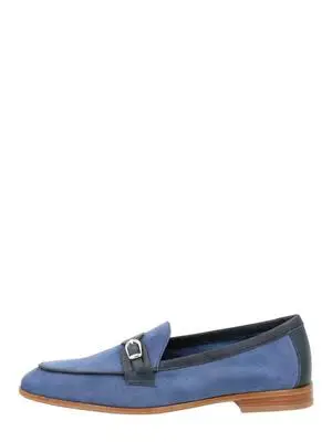 FRAU Buckle-detail Suede Loafers - Blue