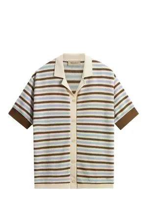 Woolrich Crochet Striped Shirt - Neutrals