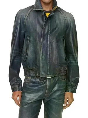 Burberry Coated Denim Jacket - Blue