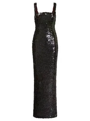 Rachel Gilbert Kaia Sequin Gown - Brown