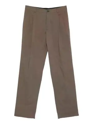 MANUEL RITZ Pleated Straight-leg Trousers - Brown