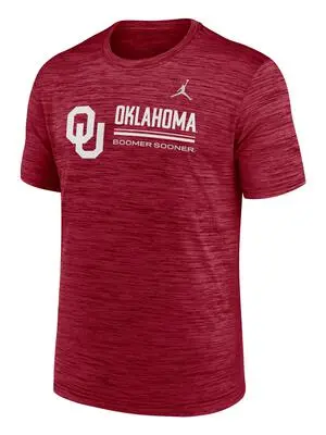 JORDAN Oklahoma Sideline Velocity Brand Dri-fit College T-shirt - Red
