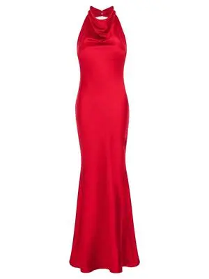 ROSERRY Capri Satin Maxi Dress - Red