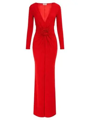 ROSERRY Mallorca Lurex Jersey Maxi - Red