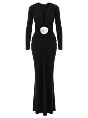 ROSERRY Mallorca Jersey Maxi Dress Black
