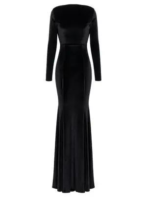 ROSERRY Velvet Maxi Dress - Black