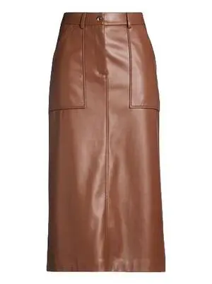 SEMICOUTURE Midi Pencil Skirt - Brown