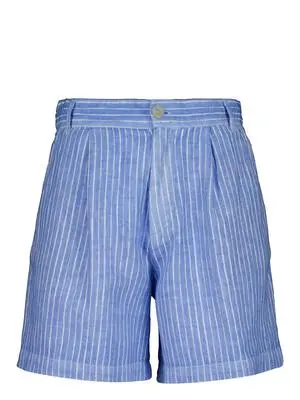 120% LINO Striped Linen Bermuda Shorts