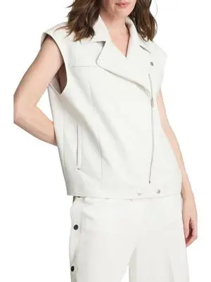 KENNETH COLE Moto Vest - Pure White