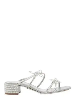 Rene Caovilla 40mm Crystal-embellished Sandals - Silver