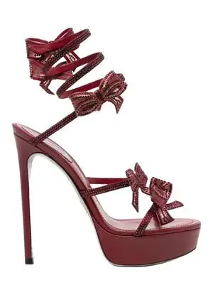 Rene Caovilla 130mm Cleo Sandals - Red