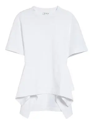 Alaïa Panelled Cotton T-shirt - Blanc