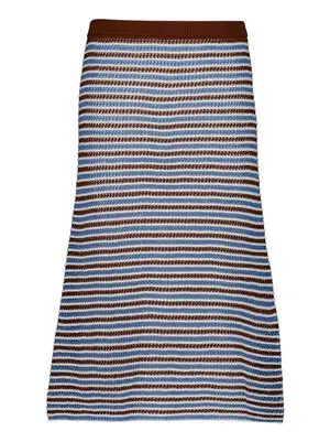 Marni Striped Crochet Midi Skirt - Multicolour