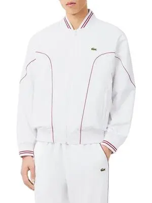Lacoste Track Jacket - White/bordeaux