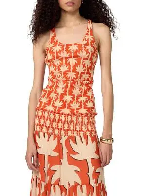 Diane Von Furstenberg Hadley Tank - Heritagepalm Burn Orange