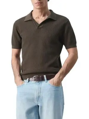 Mango Cotton Piqué Polo - Chocolate