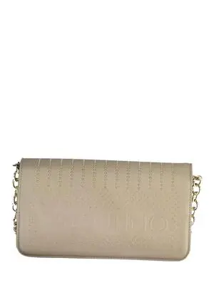MARIO VALENTINO Embossed-logo Cross Body Bag With Studded Detailing - Neutrals
