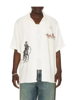 ONE OF THESE DAYS Tomorrow Has Already Spoken Camp Shirt In Ivory - Bone
