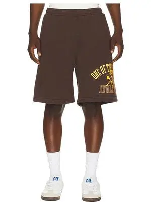 ONE OF THESE DAYS Athletics Sweat Short - Dark Brown