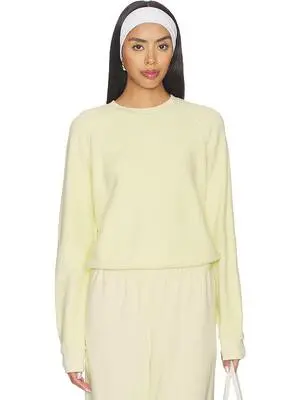 PERFECTWHITETEE Fleece Long Sleeve Crewneck Sweatshirt - Custard
