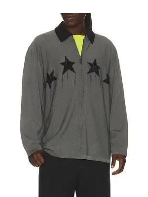 MADFRENZY Star Knit Zip Shirt
