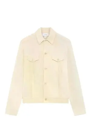 LARDINI Knitted Cotton Spread Collar Jacket - Neutrals
