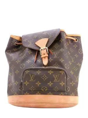 LOUIS VUITTON Vintage Montsouris Monogram Canvas Mm Backpack - Brown