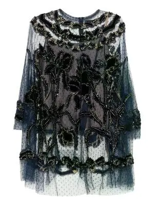 Biyan Bead-embellished Blouse - Blue
