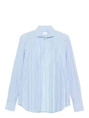 XACUS Striped Long-sleeve Shirt - Blue