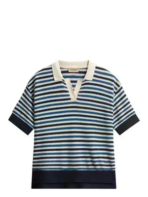 Woolrich Striped Knit T-shirt - Blue