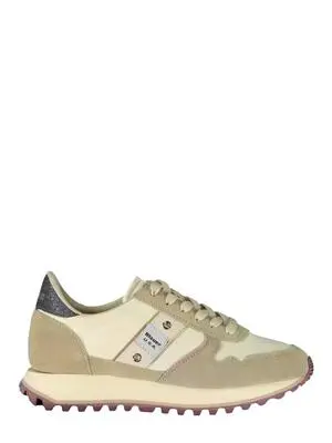BLAUER. Suede Panelled Sneakers - Neutrals