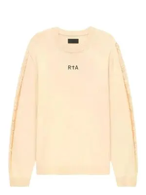 RtA Cross-embroidered Sweater - Neutrals