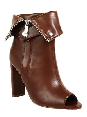 Frederick's Of Hollywood Yani Folded Ankle Boots - Brown