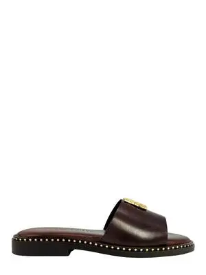 MADISON MAISON Hammered Hardware Sandals - Brown