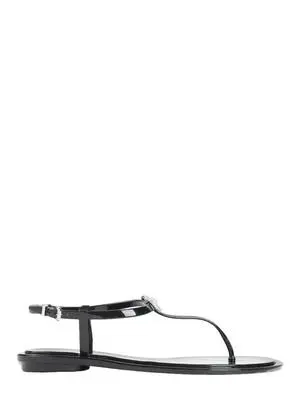 Mach & Mach Bow-detail Flat Sandals - Black