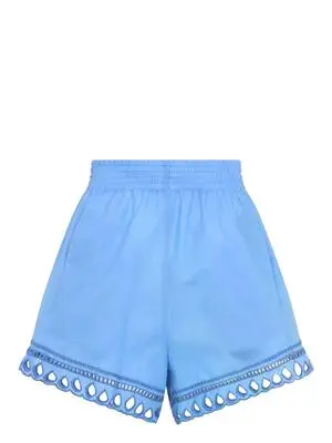Ermanno Scervino Broderie-anglaise Shorts - Blue