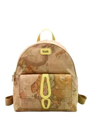 ALVIERO MARTINI 1° CLASSE Geo Classic Map-print Backpack - Neutrals