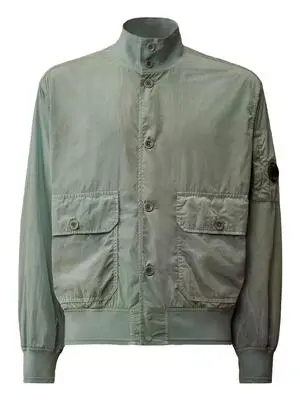 C.P. COMPANY Chrome-r Buttoned Bomber Jacket - Blue