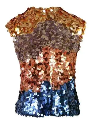 Ulla Johnson Remi Sequin-embellished Sleeveless Top - Gold