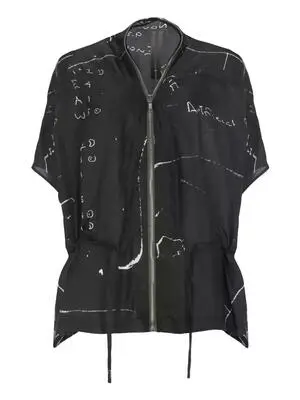Rick Owens Printed Zip-up Jacket - Black