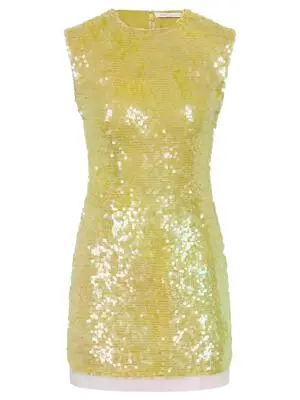 Rachel Gilbert Kaia Sequin Mini Dress - Yellow