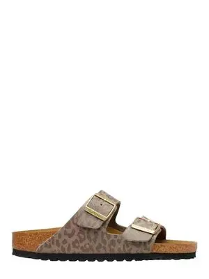 BIRKENSTOCK Arizona Leopard-Print Sandals Neutrals