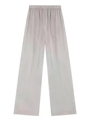Emporio Armani Elasticated-Waist Wide-Leg Trousers Neutrals