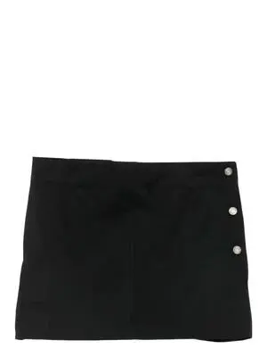 JUUN.J Cotton Skorts With Side Button Detailing - Black